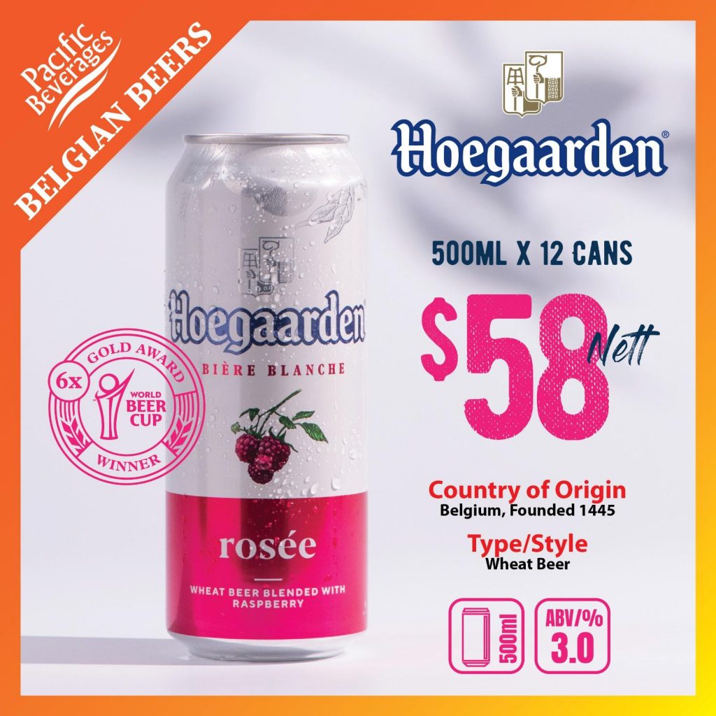 WBLP006 Hoegaarden Rosée 500ml x 12 Cans - Pacific Beverages – Premium ...